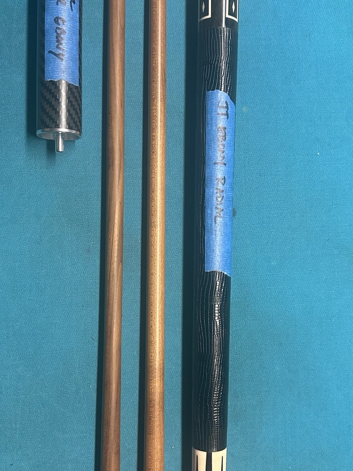 Custom Jeffrey Tucker Ebony Pool Cue, 29” and 30” Kielwood Shafts ...