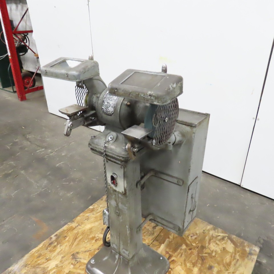 Delta 1/2HP Pedestal Mount 6" Dual Wheel Grinder Buffer 230V 3PH W ...