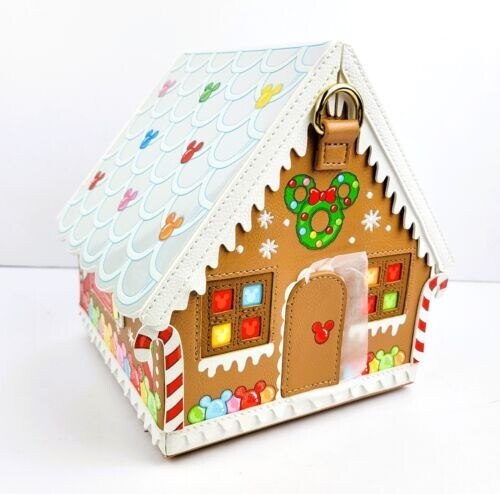 Disney Minnie Mouse Gingerbread House Crossbody Purse Bag & Pin ...