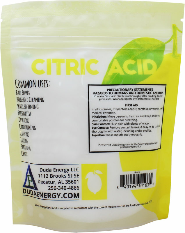 Non-GMO Organic Citric Acid Food Grade FCC/USP Fine Granular Anhydrous ...