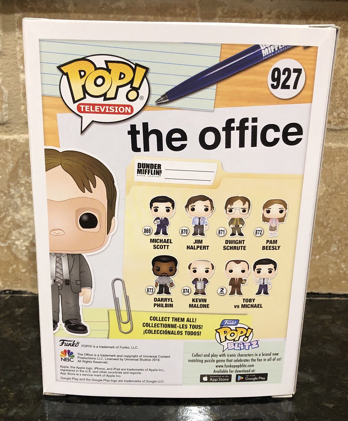 NEW 2019 Funko POP! The Office - Dwight Schrute (CPR Mask) #927 FYE ...