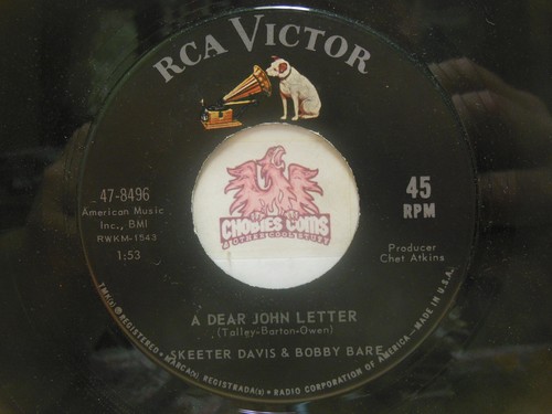 Skeeter Davis, Bobby Bare – A Dear John Letter / Too Used To Be, 45 RPM ...