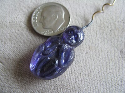 Antique Vintage Czech Glass Monkey Charm Bead Pendant Cobalt Blue ...