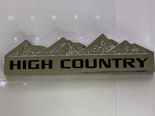 High Country Emblem Sticker - Silver+Black For Silverado | eBay
