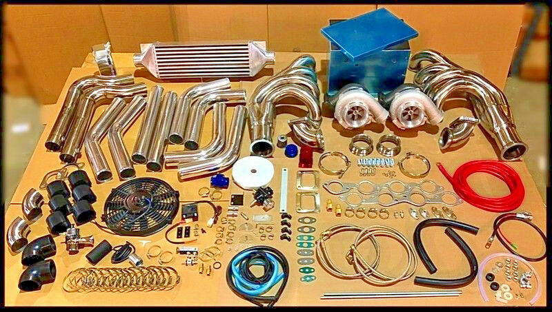 BBC T4 TWIN TURBO KIT FOR GMC GM CHEVY BIG BLOCK 427 454 396 502 572 ...