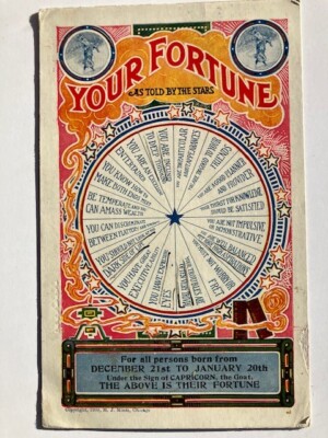 Vintage Postcard-Your Fortune "As Told By The Stars" 1910 | eBay
