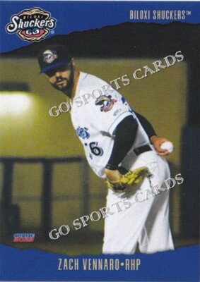 2023 Biloxi Shuckers Zach Vennaro RC Rookie Milwaukee Brewers Minor ...