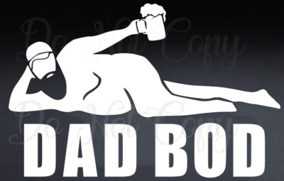 Funny Dad Bod Body Beer Belly Truck Parts Vinyl Decal Car Window ...