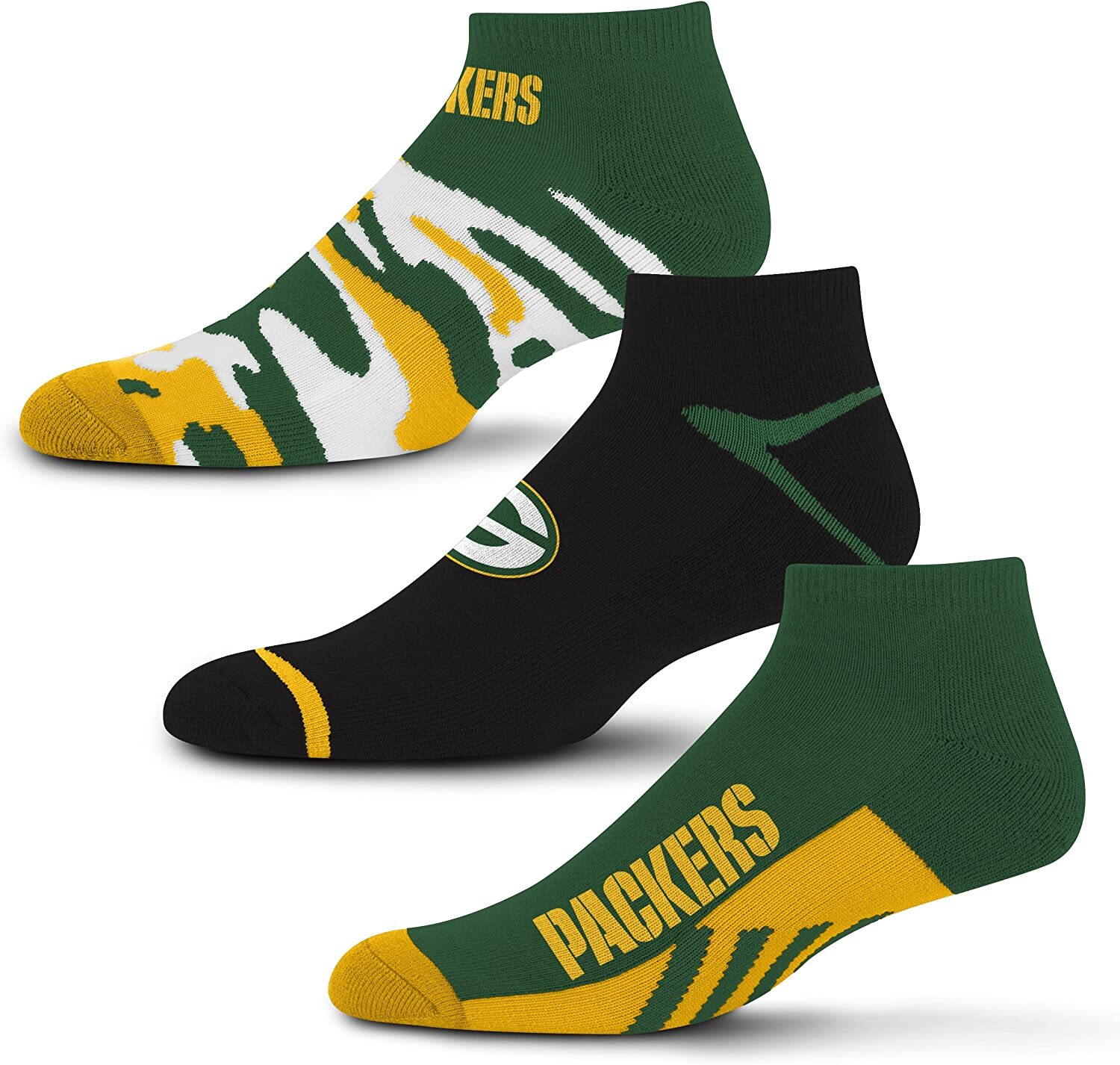Green Bay Packers $100 Camo Boom No Show Socks, Large | eBay