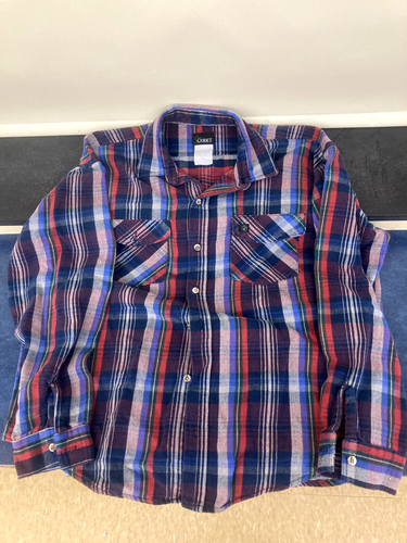VINTAGE Codet Shirt Mens XL Button Long Sleeve Flannel Cotton 90s USA ...