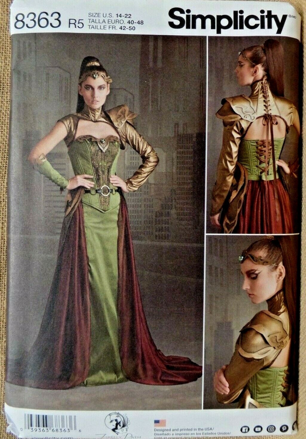 Simplicity 8363 R5 Fantasy Ranger Craft Foam Armor & Crown Pattern ...