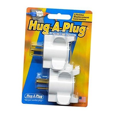 Grounded Right Angle Adapter Plug - Twin Pack 2 Pack White | eBay