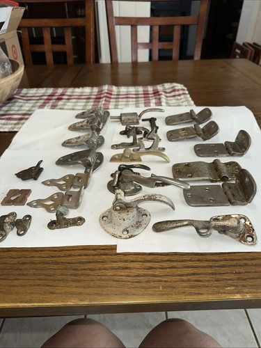 Antique Lot Ice Chest Hardware Latches, Hinges, | eBay