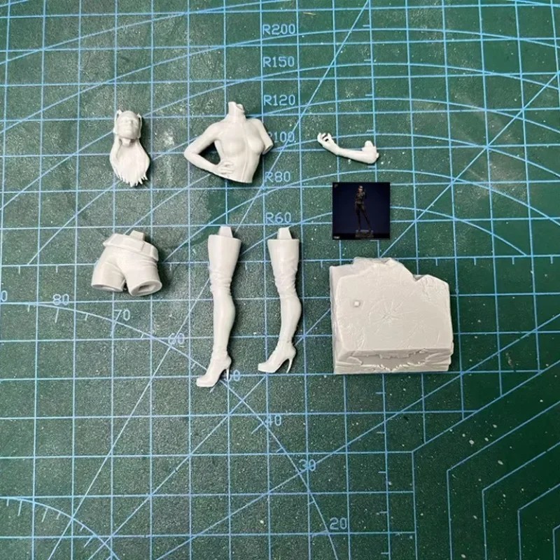 1/24 Scale Masquerade Masked Girl Resin Figure Assembly Model Kit ...