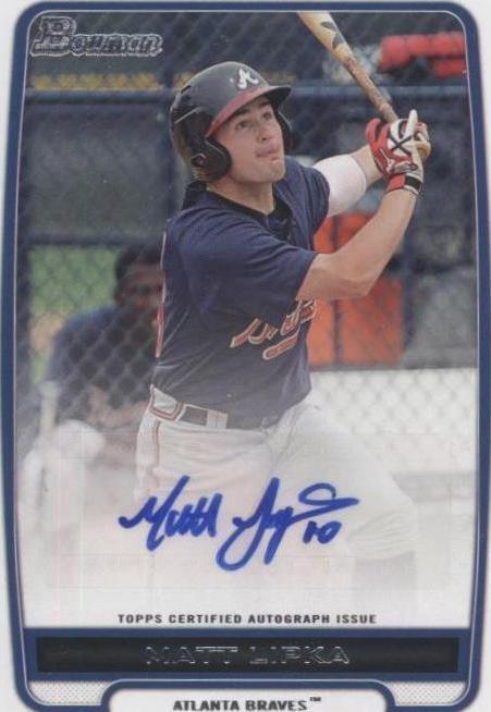 2012 Bowman - Retail Prospect Autographs Matt Lipka #BPA-ML (AU, RC ...