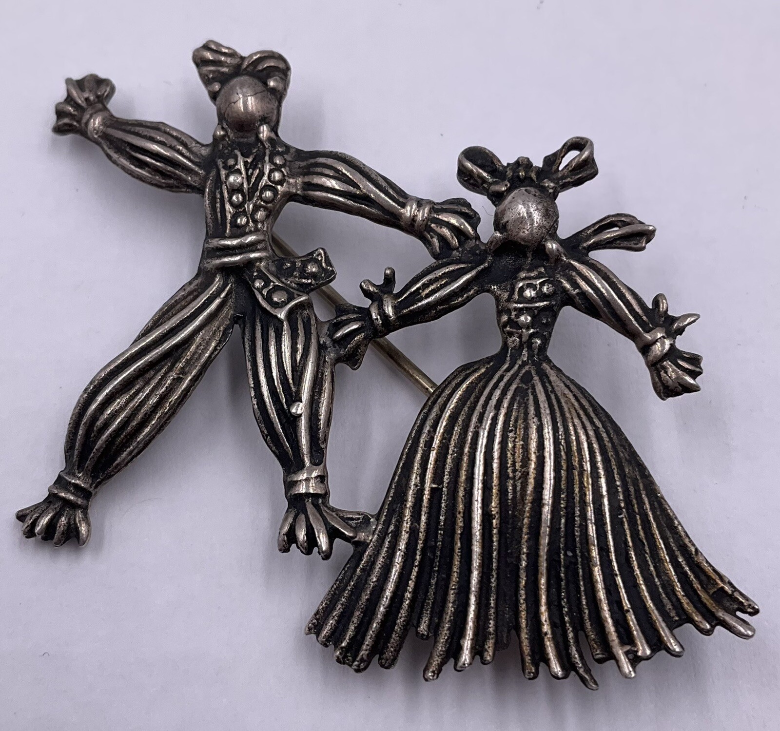 STERLING SILVER WWII RAG DOLL COUPLE PIN BROOCH | eBay