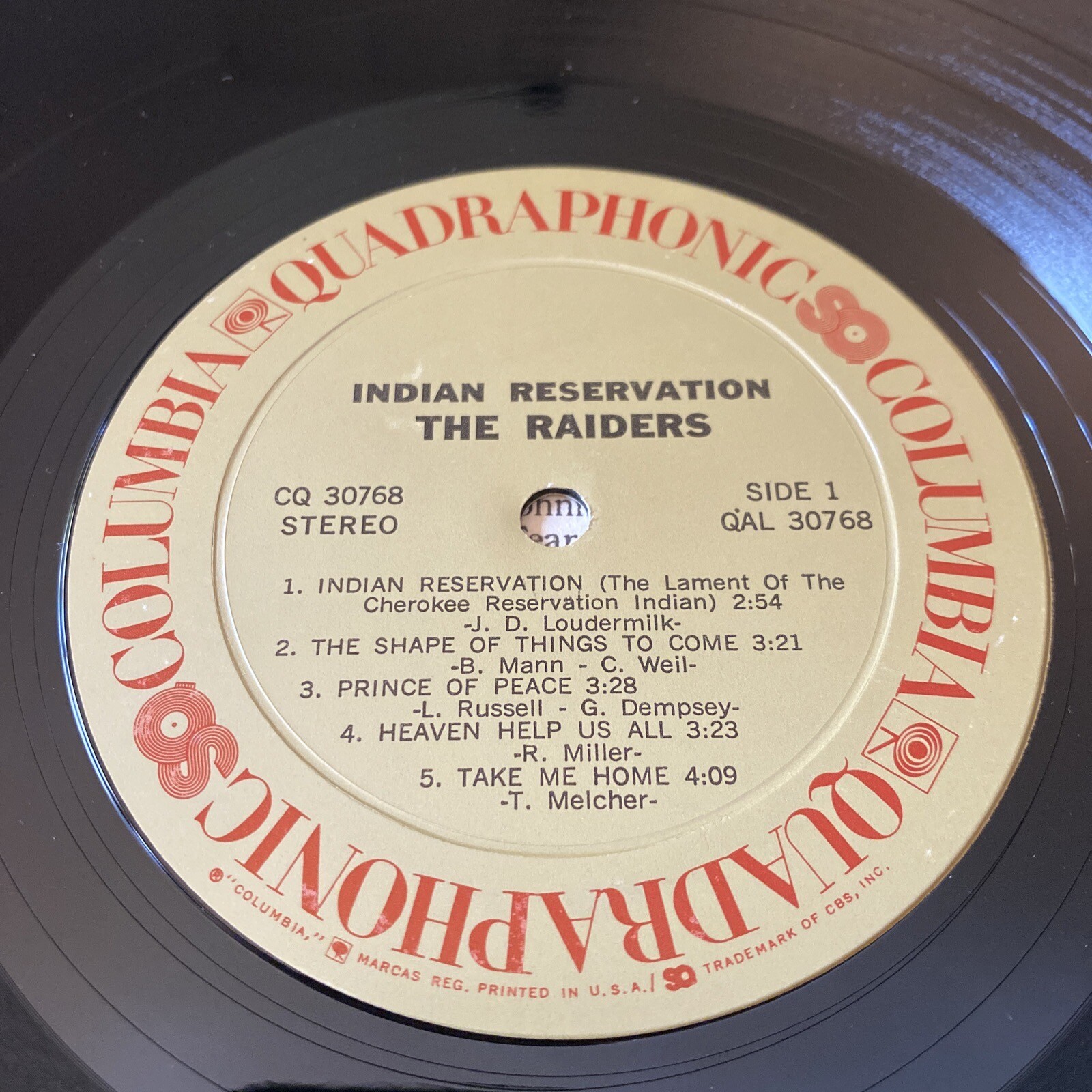 The Raiders Indian Reservation Quadraphonic LP 1972 CQ30768 VG+ | eBay
