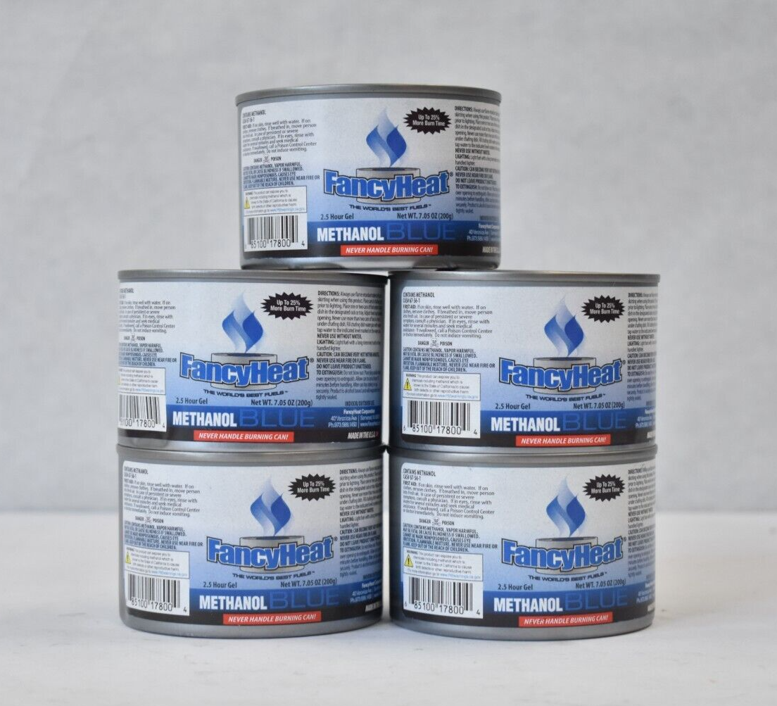 Lot of 5 Fancy Heat Methanol Blue Chafing Blue Gel Portable Cooking ...