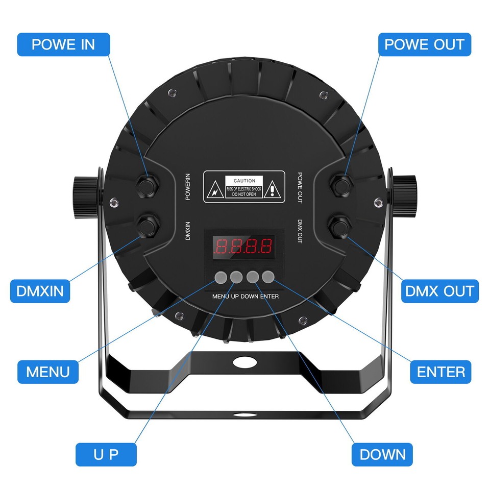 10X 270W IP65 Waterproof Stage Light Outdoor RGBW 18LED Par Lights DMX ...