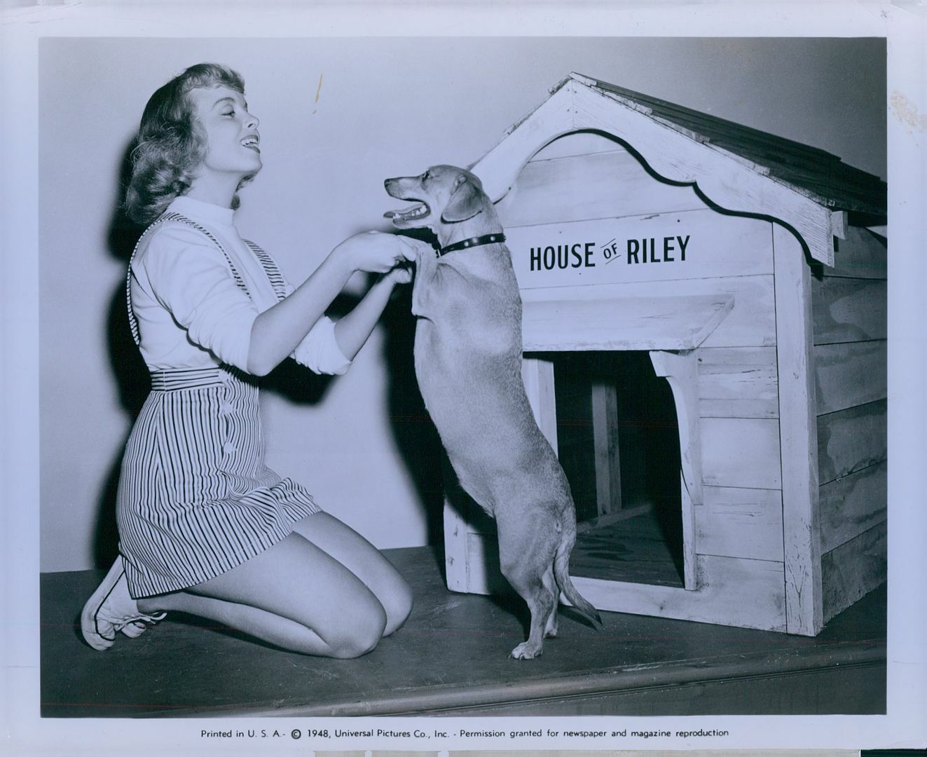 1948 Meg Randall Hollywood Starlet & Canine RILEY Press Photo | eBay