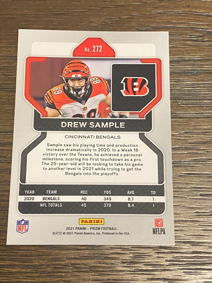 Drew Sample 2021 Panini Prizm #272 Cincinnati Bengals | eBay