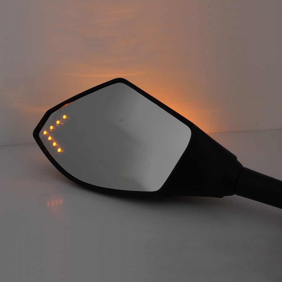 Yamaha FZ6R YZF R6 R6S 600 FZ R600 1000 Motorcycle Mirrors LED Turn ...