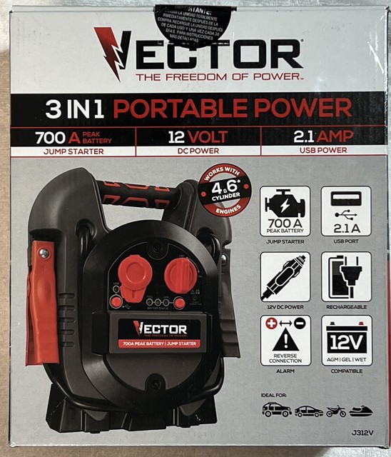 Vector J312V 700 Amp Jump Starter With USB for sale online | eBay