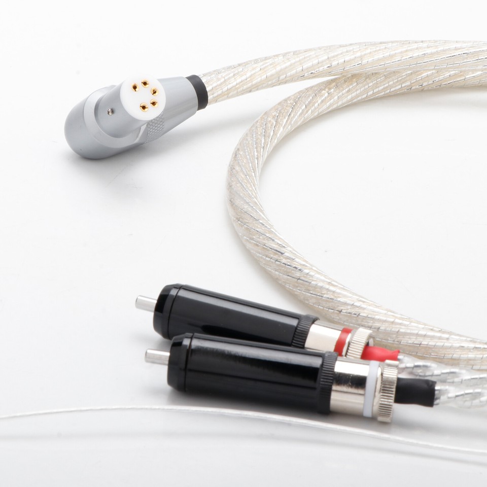 Audiophile Tonarm Cable W/ 5 Pin DIN to 2 RCA Plug for Phono Turntables ...