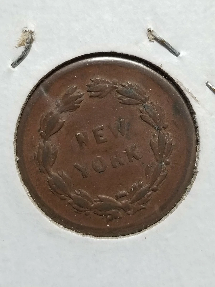 Sold At Auction: 1863 New York Civil War Token 1c Grades Vf, 56% OFF