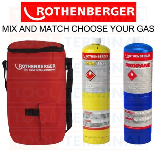 Rothenberger Plumbers Hot Bag + Propane + Mapp Gas Kit For Super Fire 2 ...