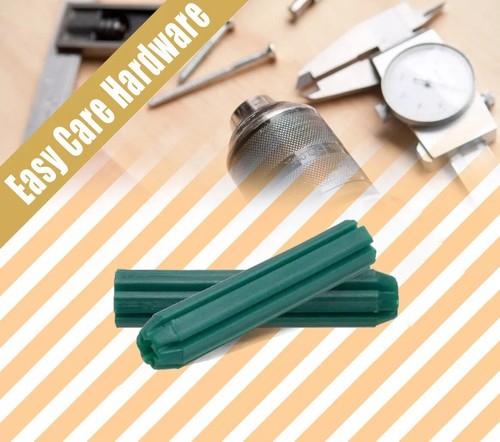 Green plug 7 x 35mm Anchor Fixing Star Plastic PVC Tapper end Masonry ...
