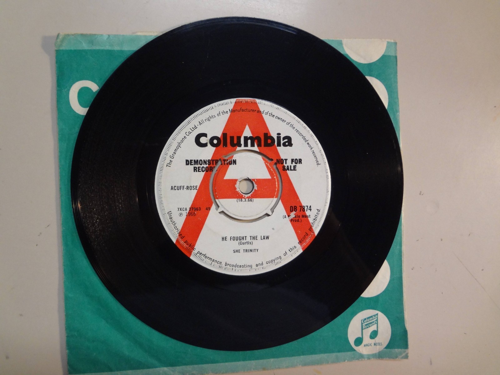 SHE TRINITY:He Fought The Law-Union Station Blues-U.K.7" 66 Columbia ...