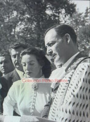 ORIG. NEGATIVE 35 MM.MARIA FELIX & JORGE NEGRETE'S WEDDING 18-OCT-1952 ...
