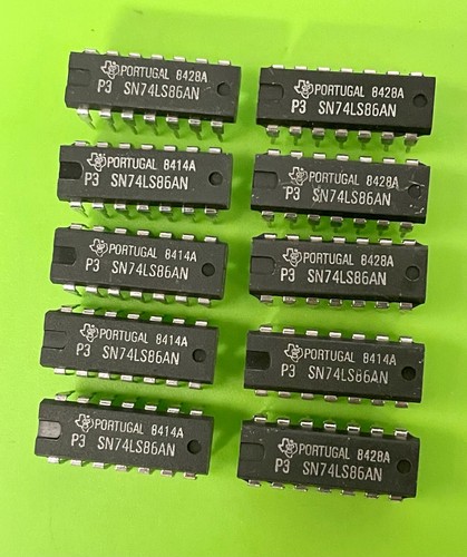 10pcs SN74LS86AN / SN74LS86N Texas Instruments, Logic Gates Quad 2 ...
