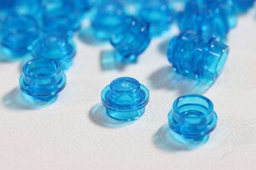 LEGO® Trans Dark Blue Plate Round 1 x 1 [100 Pieces] Water ID 4073 ...
