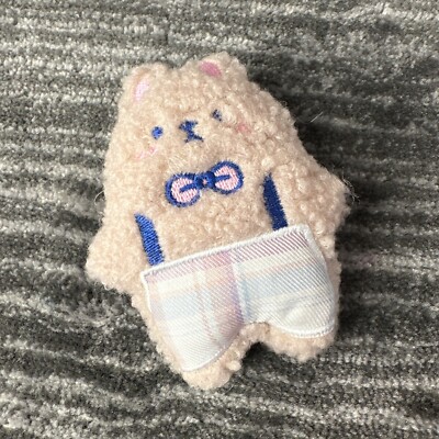 Mini Fuzzy Teddy Bear Plush Stuffed 4” Pink Handmade Furry Cute Doll ...