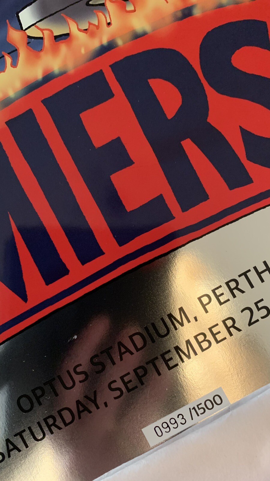 AFL Melbourne Demons Mark Knight SILVER FOIL 2021 Premiership Poster ...