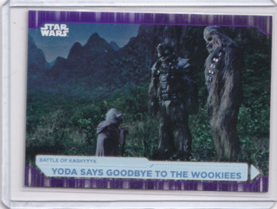 2021 Topps Star Wars Battle Plans Purple #50 Yoda Says Goodbye 18/25 | eBay