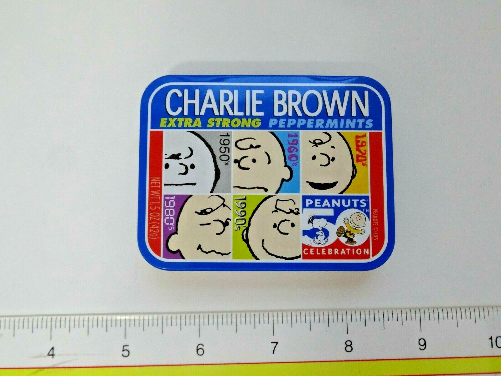 Peanuts Charlie Brown 50th Anniversary Celebration Peppermint Mint Tin ...