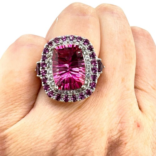 NWT Chuck Clemency Sterling Silver Pink Topaz Ring Sz. 7 Designer ...