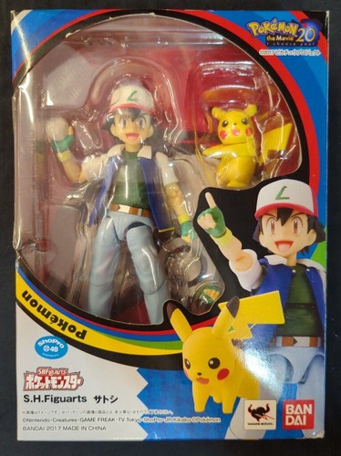 S.H.Figuarts Pokemon Satoshi Ash Pikachu Action Figure W/Box From JP ...