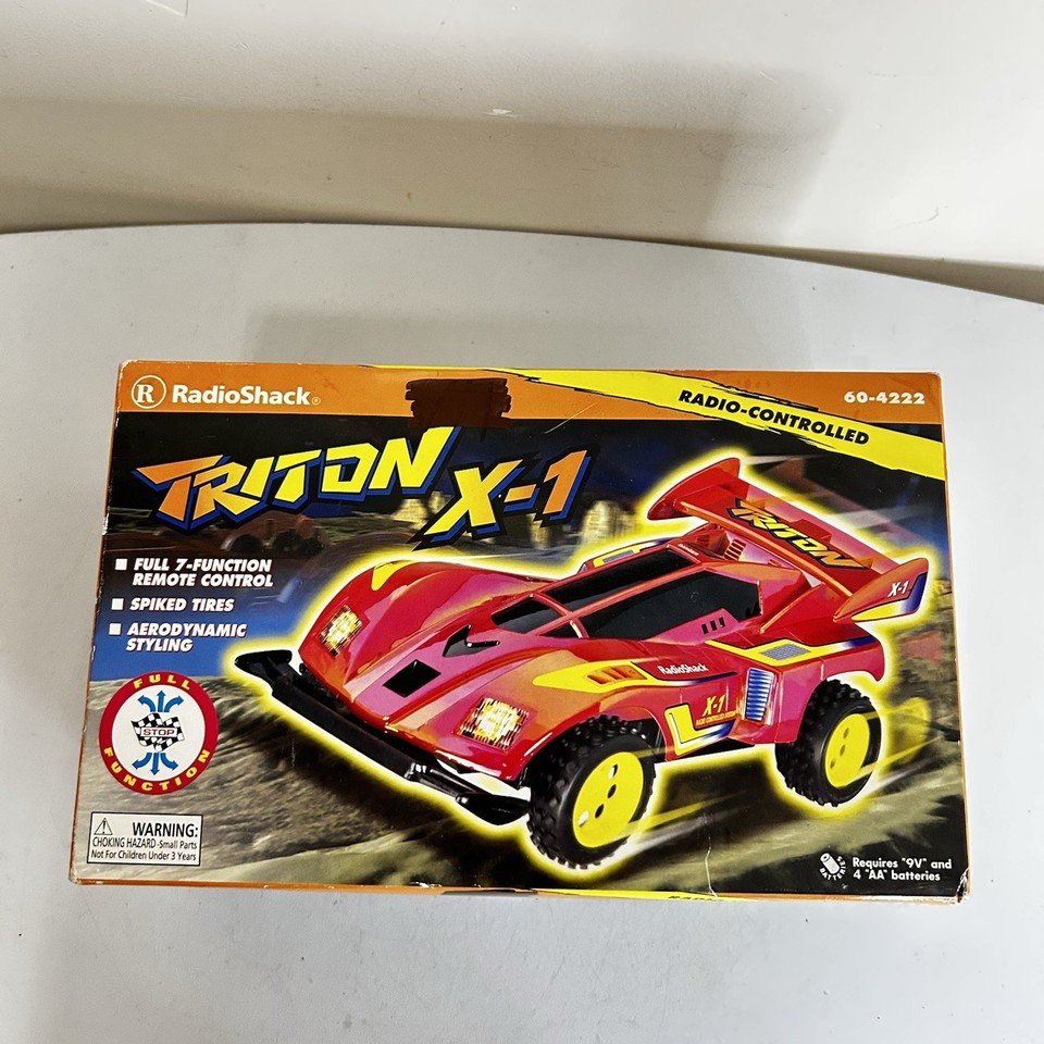 Vintage Radio Shack 60-4222 RC Radio Controlled Triton X1 Race Car w ...