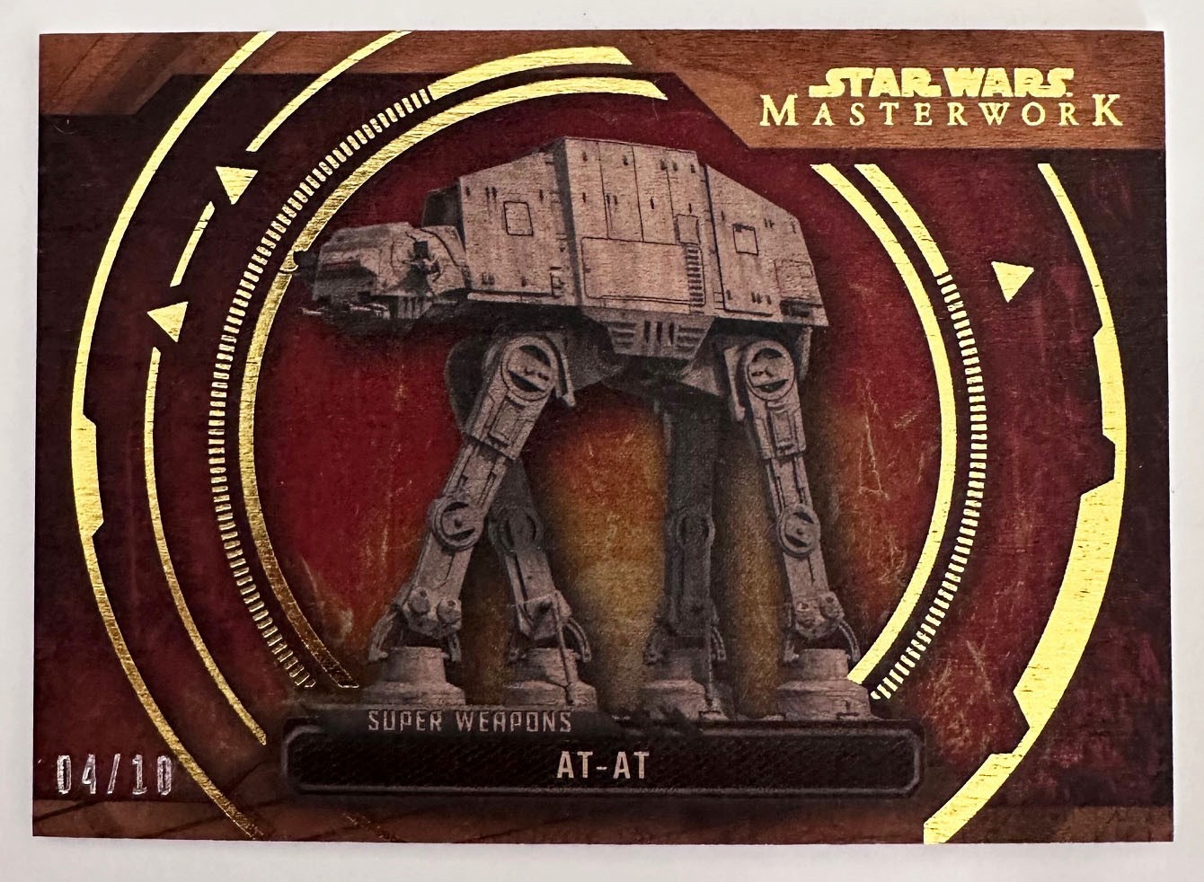 2018 Star Wars Masterwork Super Weapons SW-3 AT-AT Walker 04/10 Wood ...