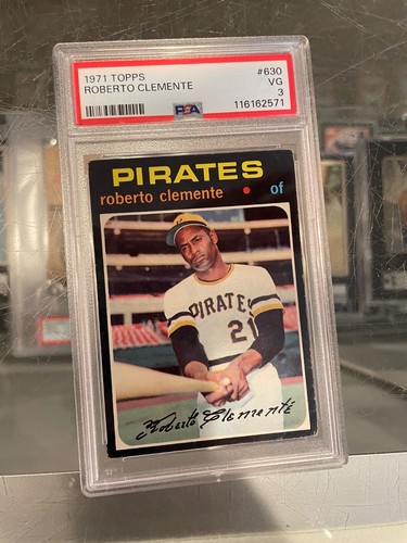 1971 TOPPS #630 ROBERTO CLEMENTE PITTSBURGH PIRATES BASEBALL CARD PSA 3 ...