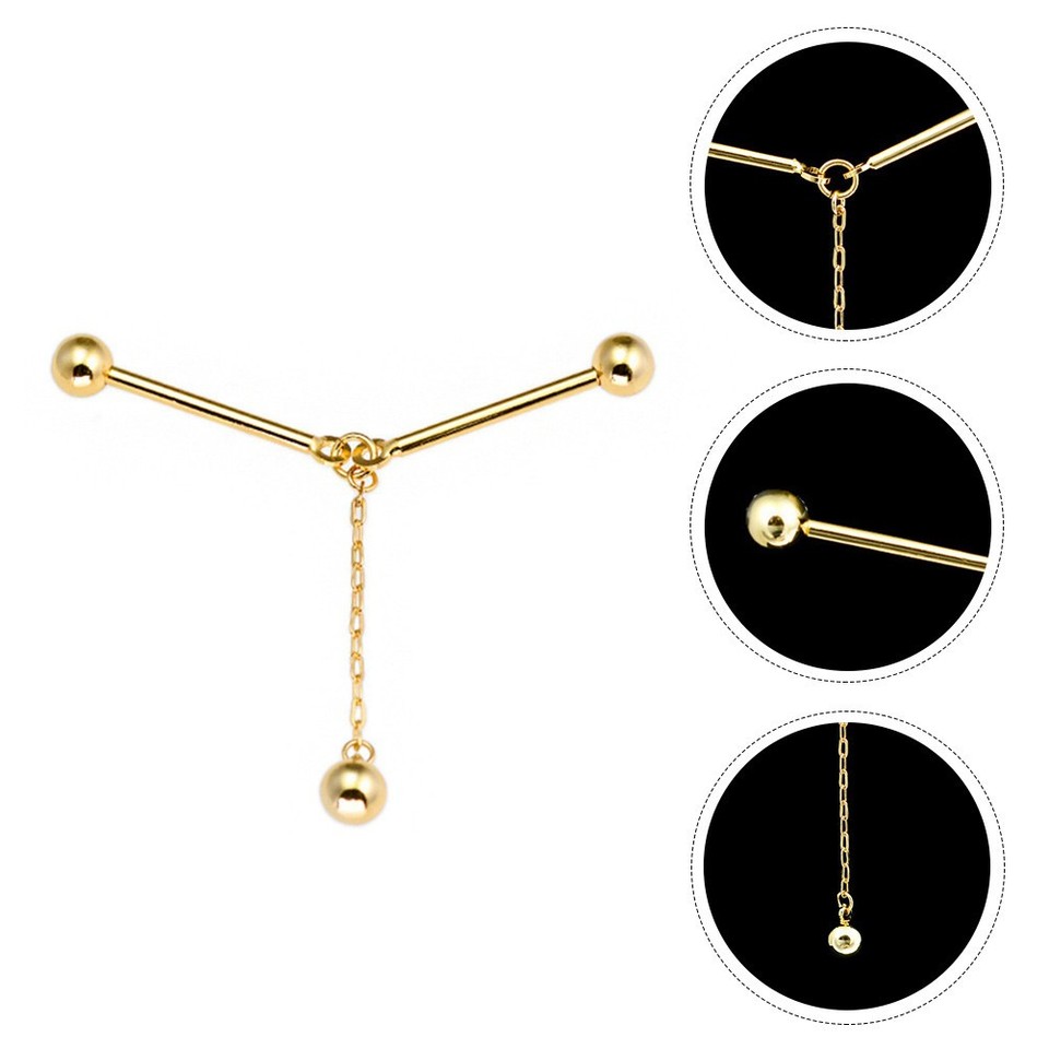 1Pc Metal Collar Pin Creative Spiral Collar Button Decorative Brooch ...