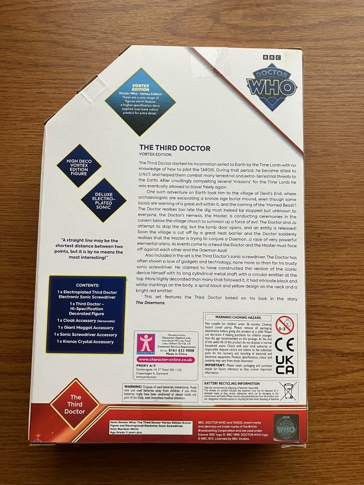 Doctor Dr Who The Third Doctor & Sonic Screwdriver. New Sealed. vortex ...