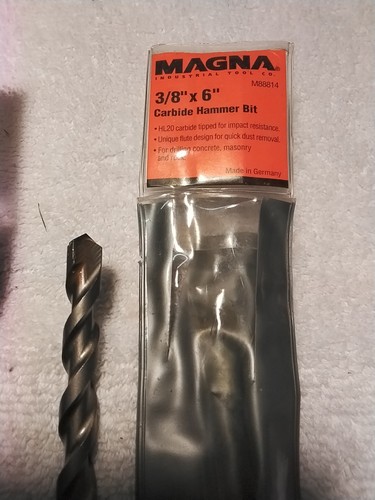 2pc MAGNA CARBITE HAMMER BIT SET 1/4"-6 3/8"-6 MADE IN GERMANY 🇩🇪 | eBay