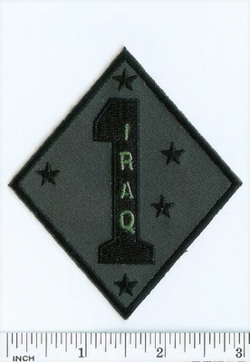 USMC 1st MarDiv IRAQ subdued OD PATCH 1st Marine Division OD Marines ...