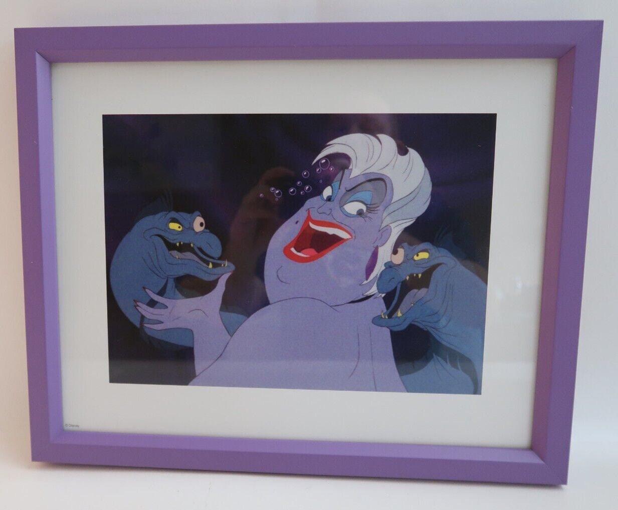 The Little Mermaid Framed Artwork Disney Purple Frame 15" x 12" Ursula ...