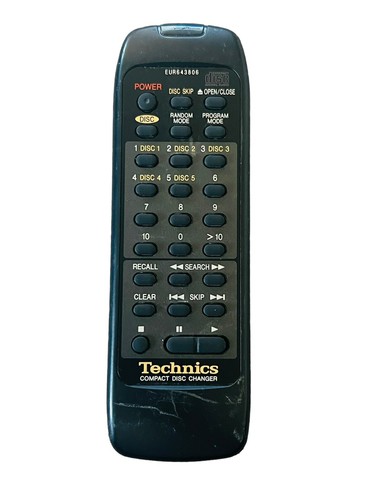 Genuine Technics EUR643806 Compact Disc Changer Remote Control | eBay